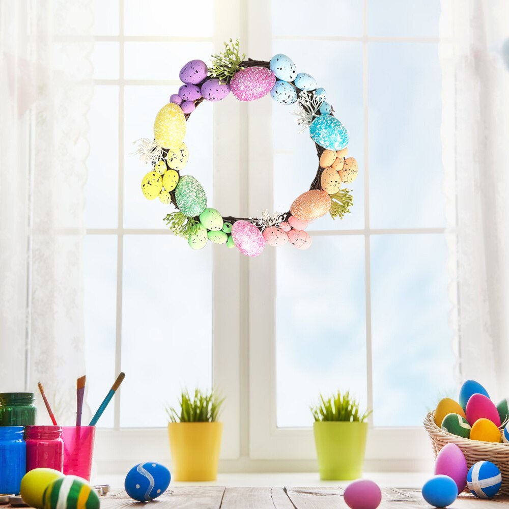 30cm Easter Egg Wreath Wall Window Hanging Easter ... – Grandado