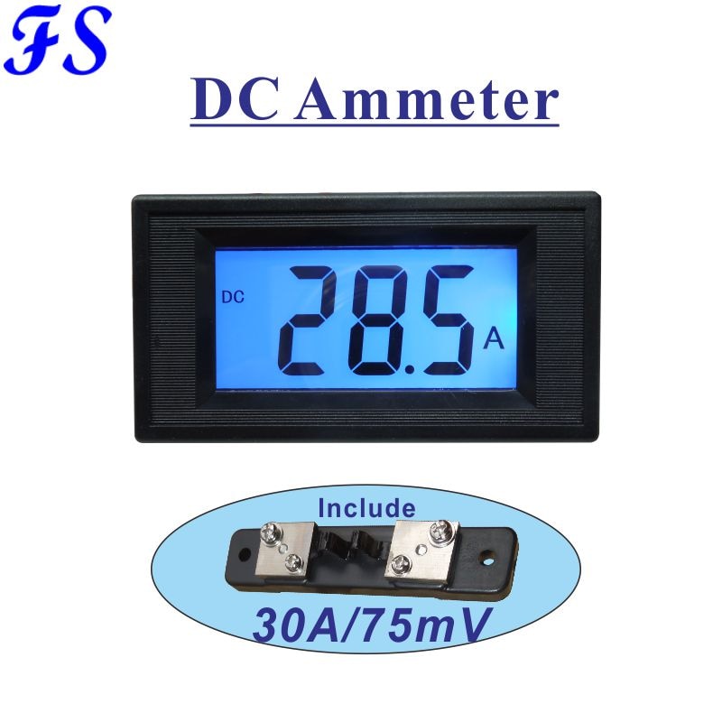 DC 30A Ammeter Huidige Panel Meter Ampere Gauge LC... – Grandado