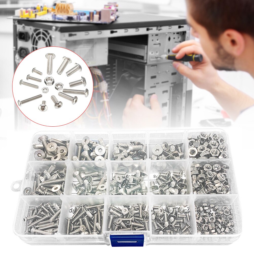 440pcs Bolts Nuts Set Stainless Steel Home Fastene... – Grandado
