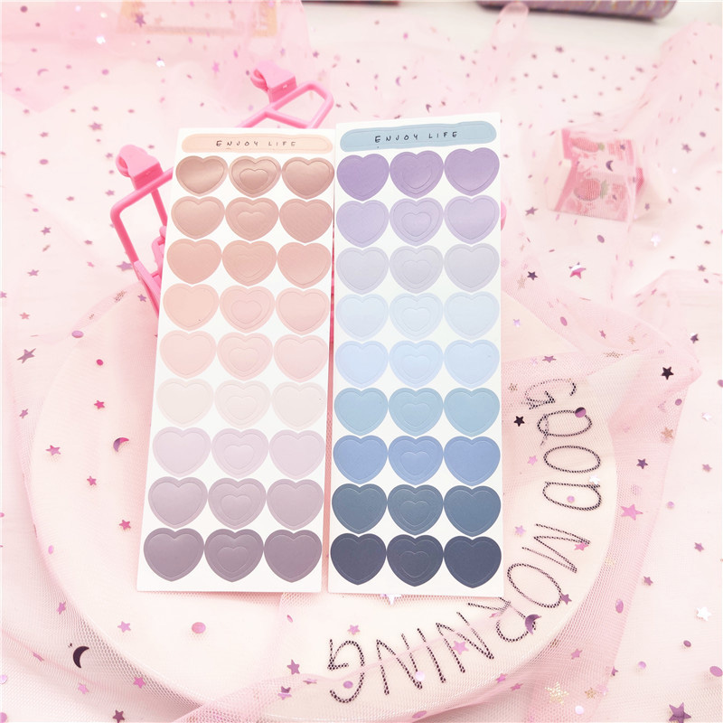 Love Heart Stickers Gradient Color Label Stickers ... – Grandado