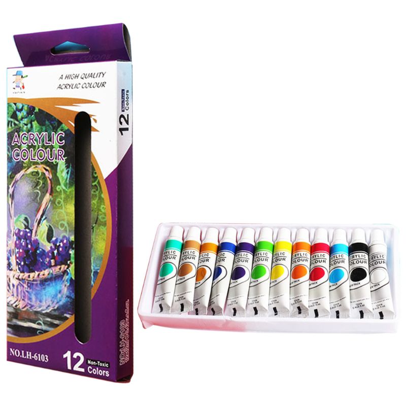 12 x 12ml Heavy Body Colors Rich Pigments Acrylic ... – Vicedeal