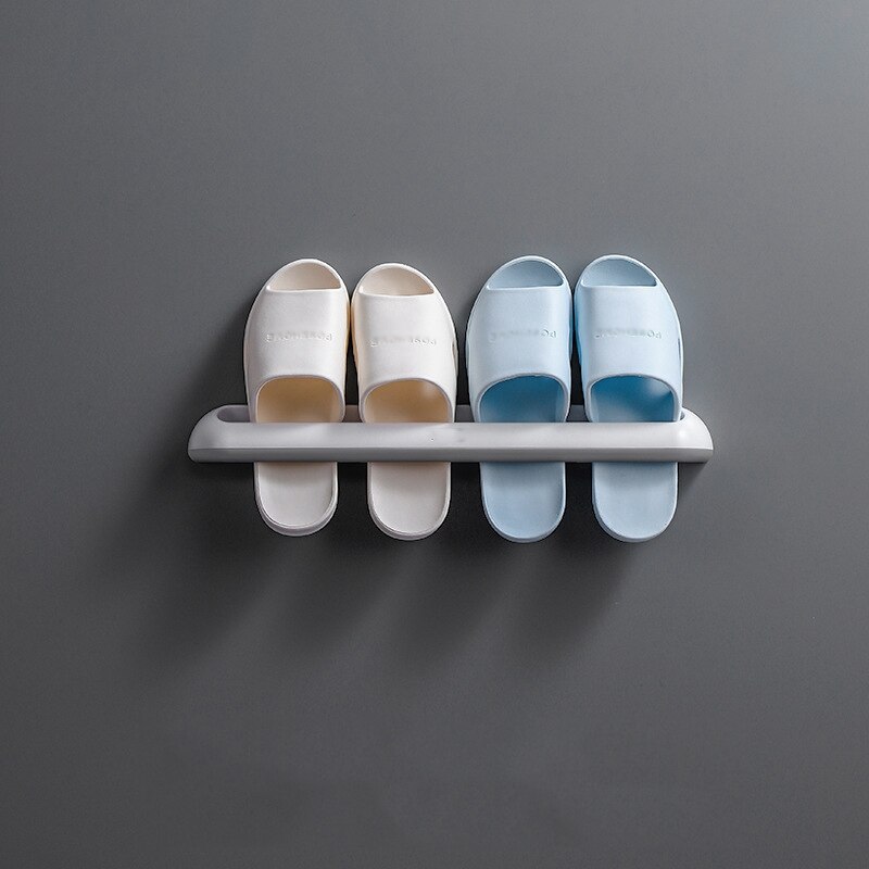 Bathroom Slippers Rack Wall-Mounted Plastic Shoe S... – Grandado