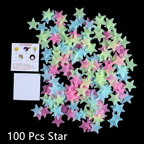 Stickers Glow in The Dark Luminous Moon Stars Wall... – Vicedeal