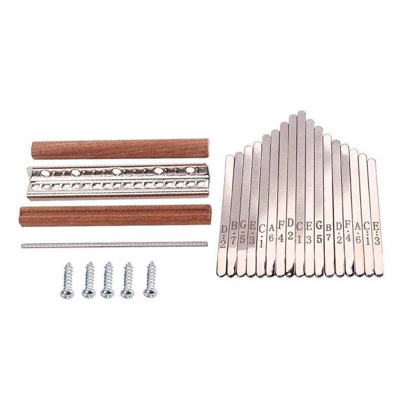 1 Set Steel Kalimba Mbira DIY 17 Keys with Thumb P... – Grandado