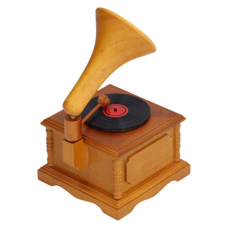 Wooden Gramophone Music Box Vintage Wooden Gramoph... – Vicedeal