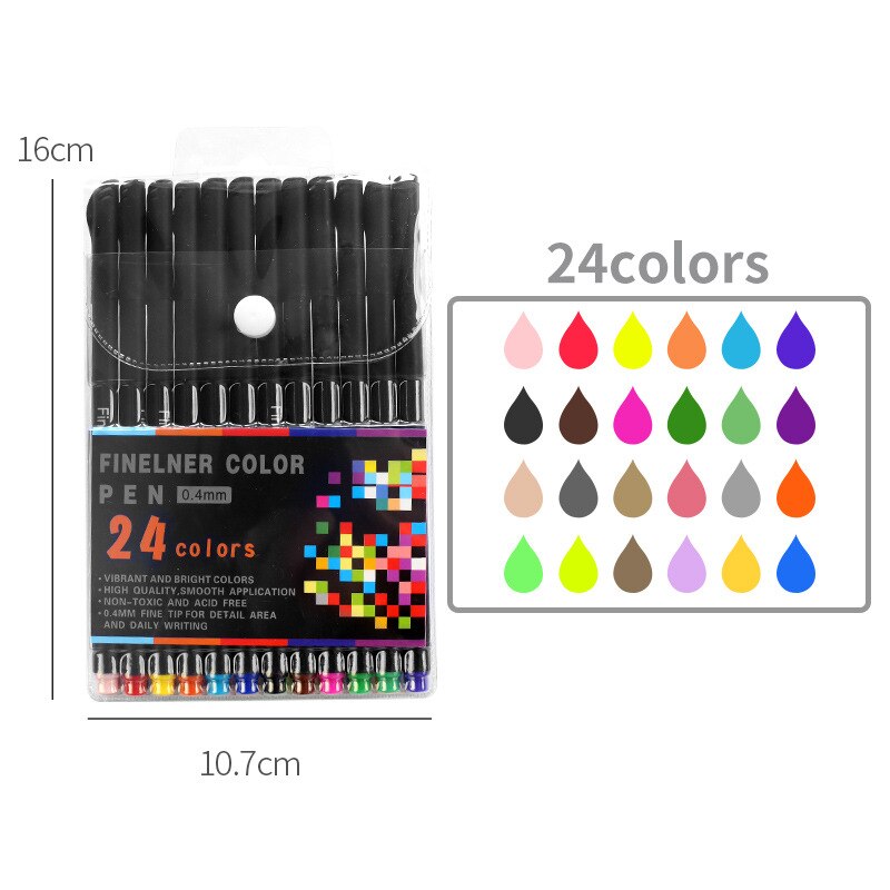 24/36 Kleur Journal Planner Pennen Gekleurde Penne... – Grandado