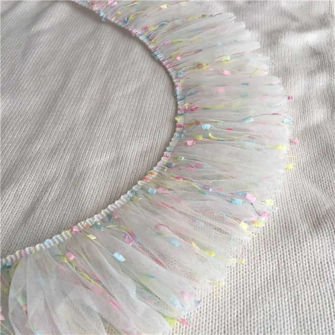 Bestnote Gittergewebe und quaste falten spitze tri... – Grandado