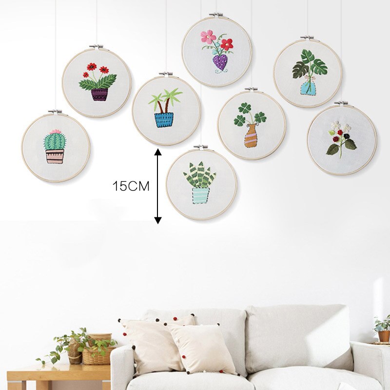 Beginner Embroidery Materials Package Flower Plant... – Grandado