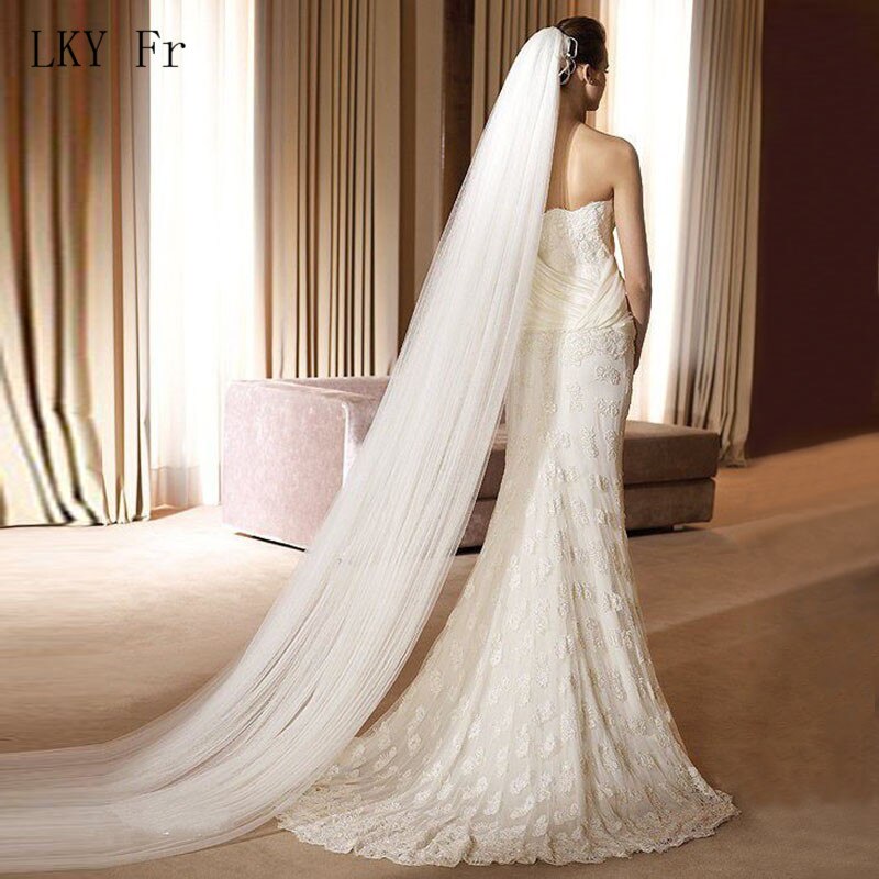 LKY Fr Wedding Veil 2 Layer Cathedral Wedding Brid... – Grandado
