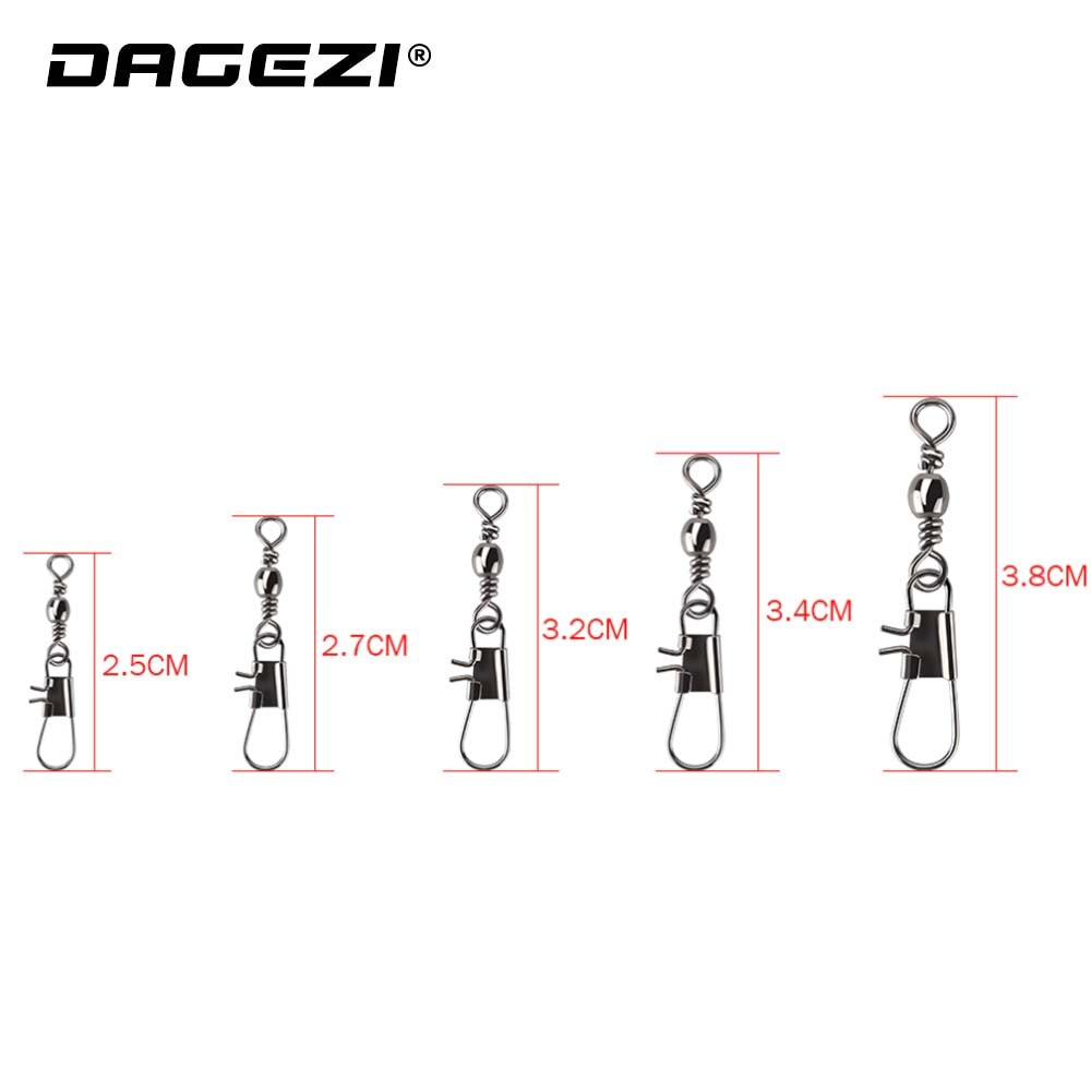 Dagezi 100 stk/parti svivel forrigling snapp #6/#... – Grandado