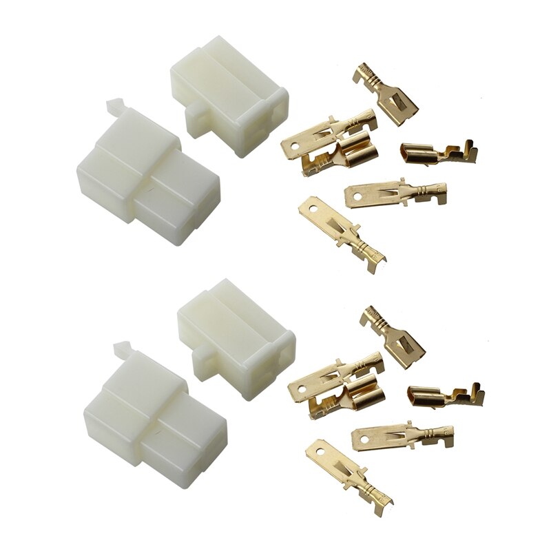 2X Set 3-Pin Plug Connector Tab 6.3 mm Motorcycle ... – Vicedeal