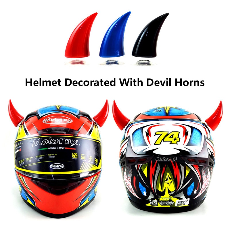 Motorhelm Duivel Hoorn 1Pcs Auto Motorhelm Duivel ... – Grandado