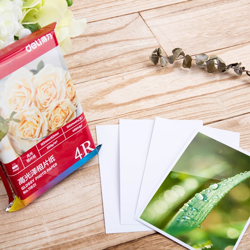 Deli luminous photo paper 11825 color ink jet pape... – Grandado