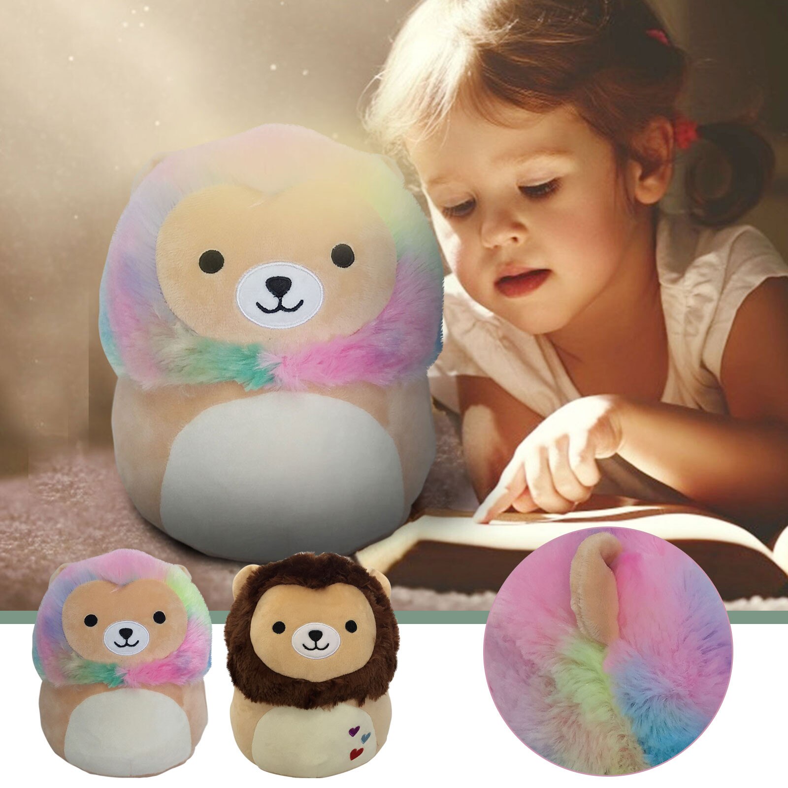 Knuffel Dier Pop Kawaii Leeuw Pop Zachte Taille Ku... – Grandado