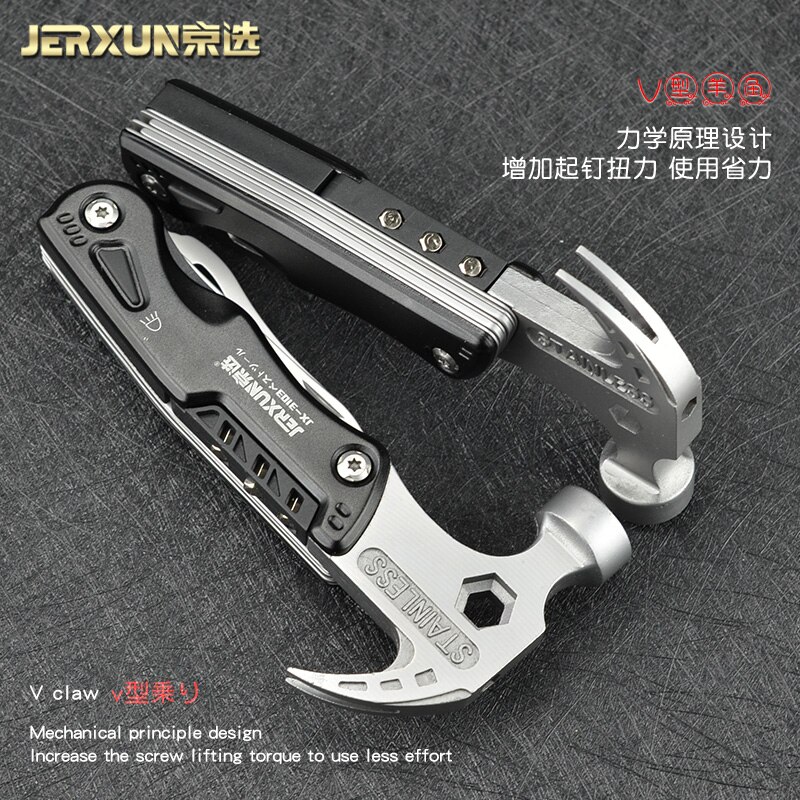 JERXUN Outdoor Multifunctional Claw Hammer Nail Ha... – Grandado