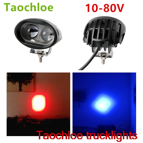 2X 9-80V 3'' red Blue 12v 48v 64v 20w Light Vehicle Safety Lamp LED ...