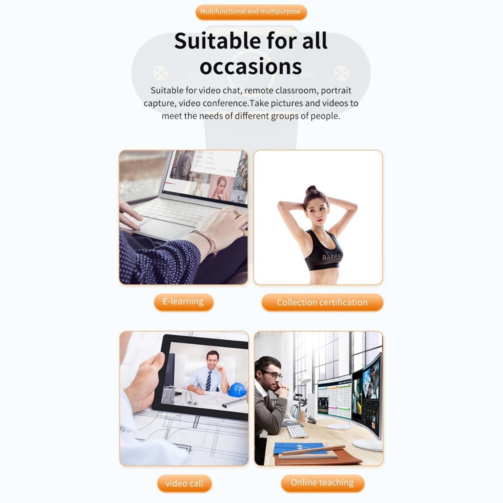 Micro Usb 2mp Webcam Full Hd 1080p Auto Focus Webc... – Grandado