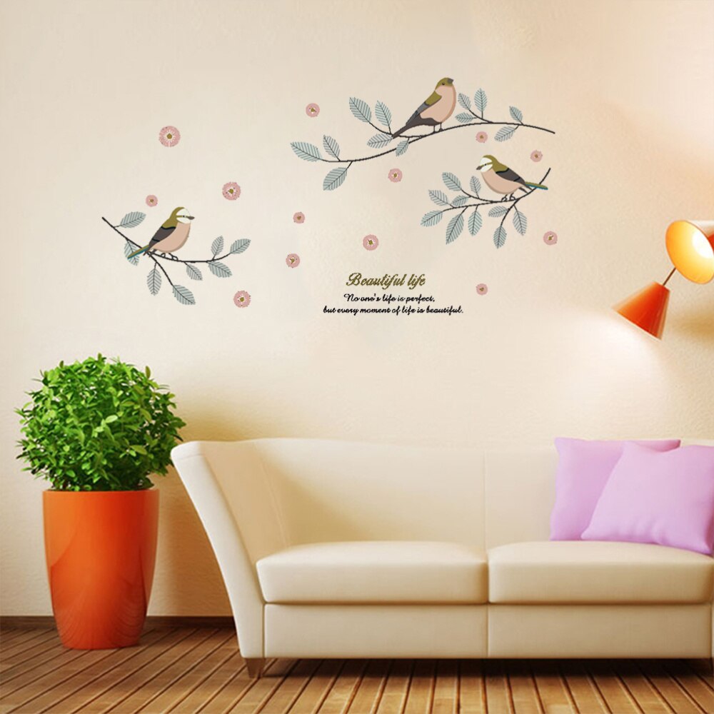 1PC PVC Removable DIY Vinyl Decorative Branch Bird... – Grandado