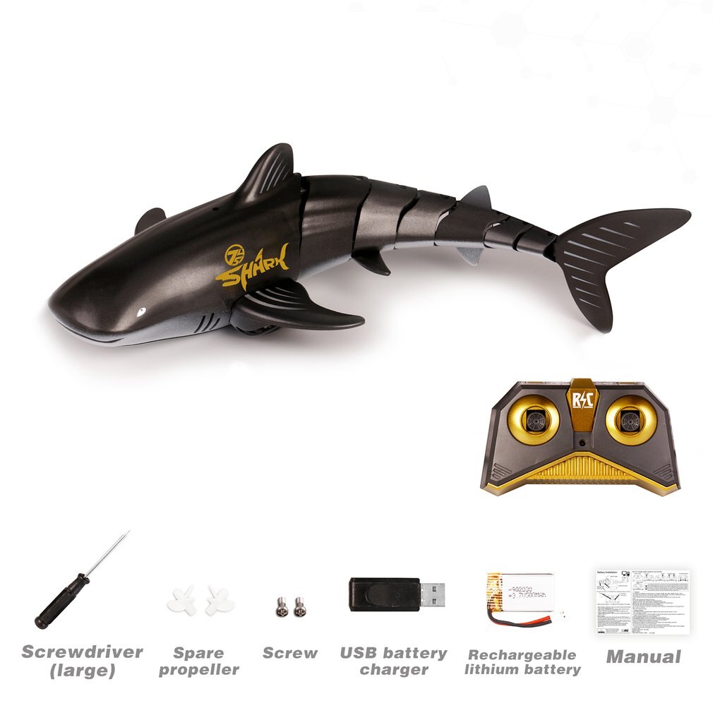 2.4G RC Simulation Shark Toys 4CH Waterproof Elect... – Grandado