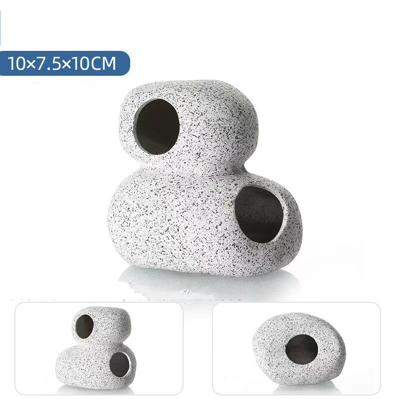 Aquarium Rock Cave Fish Tank Pond Hideaway for Shr... – Grandado