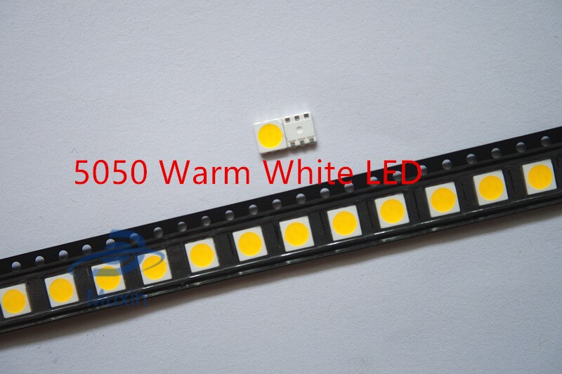 100 stuks smd led diode 5050 warm wit 15-18lm 60ma... – Vicedeal