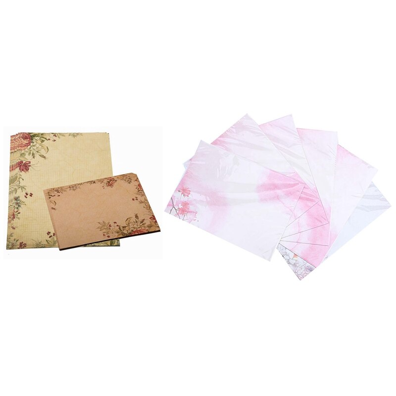 40 Sheet Vintage Stationery Sets with Envelopes fo... – Grandado