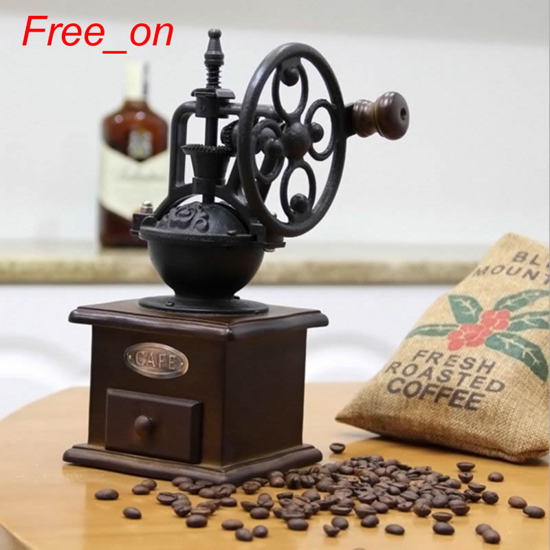 Hand Shake Coffee Bean Grinders Vintage Big Wheel ... – Grandado