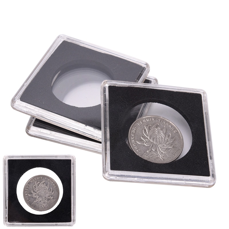 Plastic Box Coin Holder Capsules Container Coin Tr... – Grandado