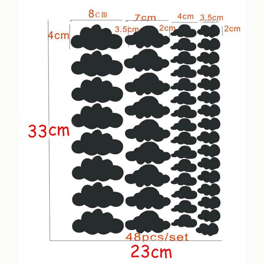 48pcs Cartoon Cute Clouds Wall Stickers For Kids C... – Grandado