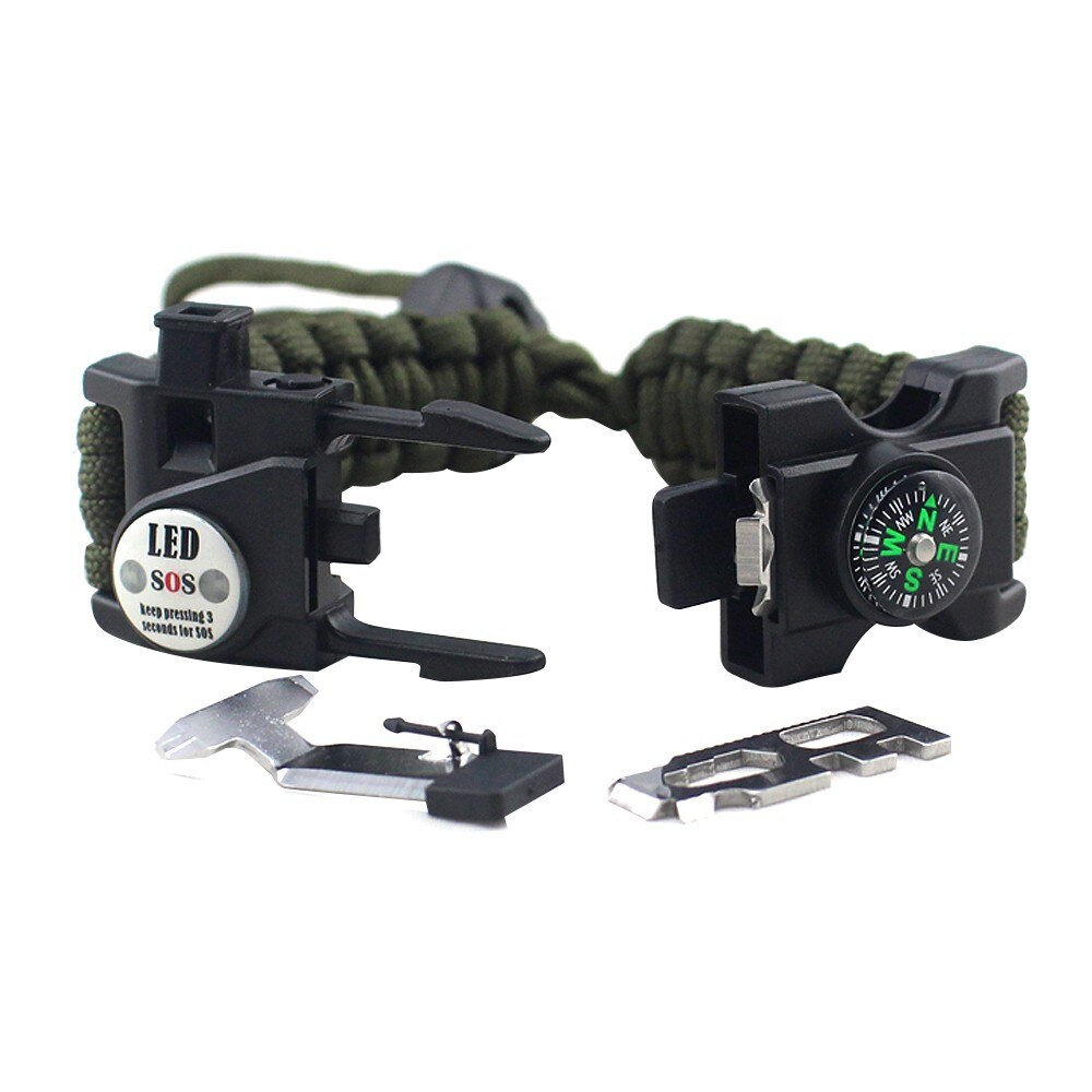 Outdoor LED Light SOS Paracord Bracelet Multi-func... – Grandado