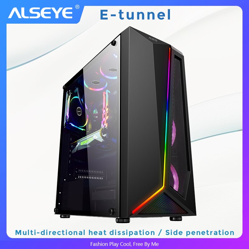 Alseye E-tunnel miditower computer case with led s... – Vicedeal