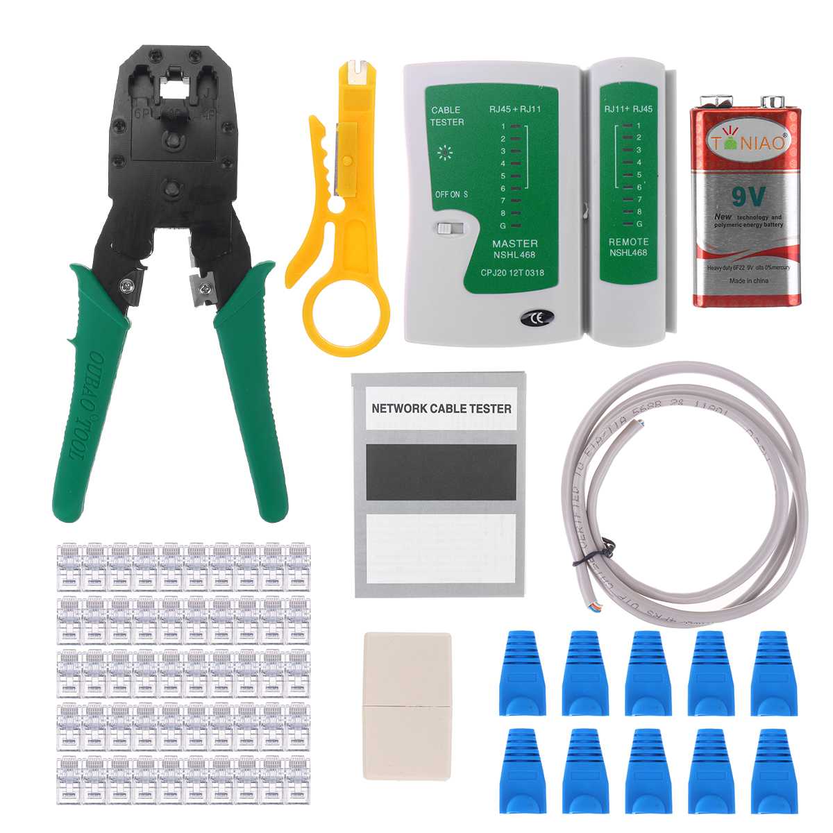 67 Teile/satz Netzwerk Kabel Tester RJ45 RJ11 Crim... – Vicedeal