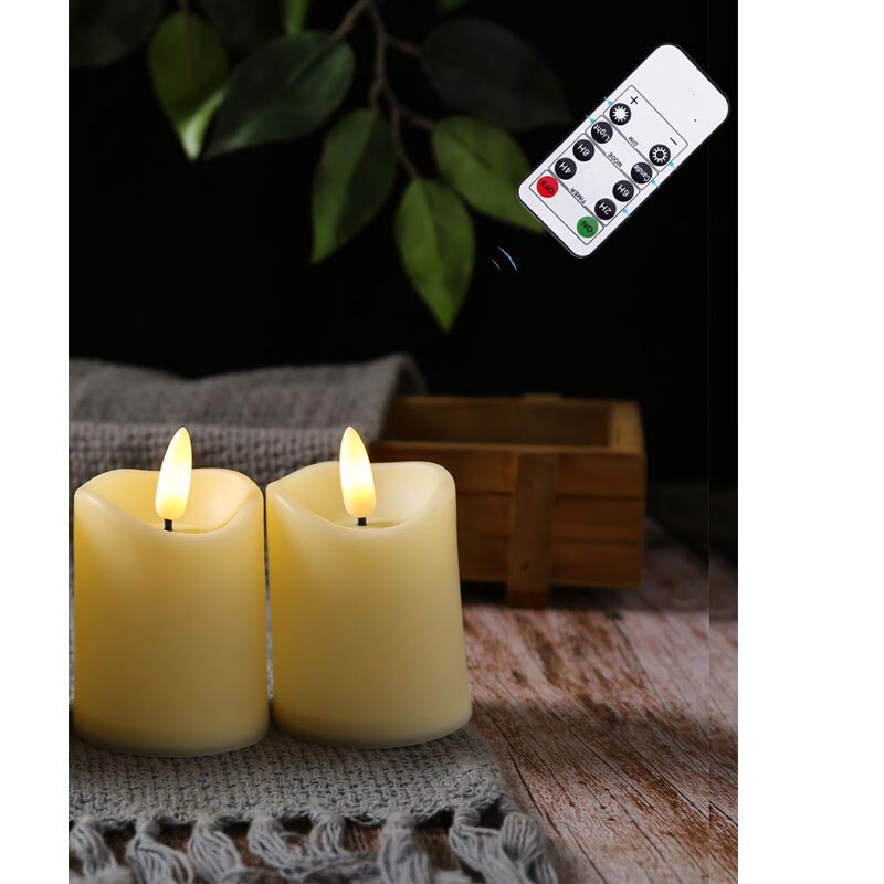 Flickering Remote Control Flameless Candles,Batter... – Grandado