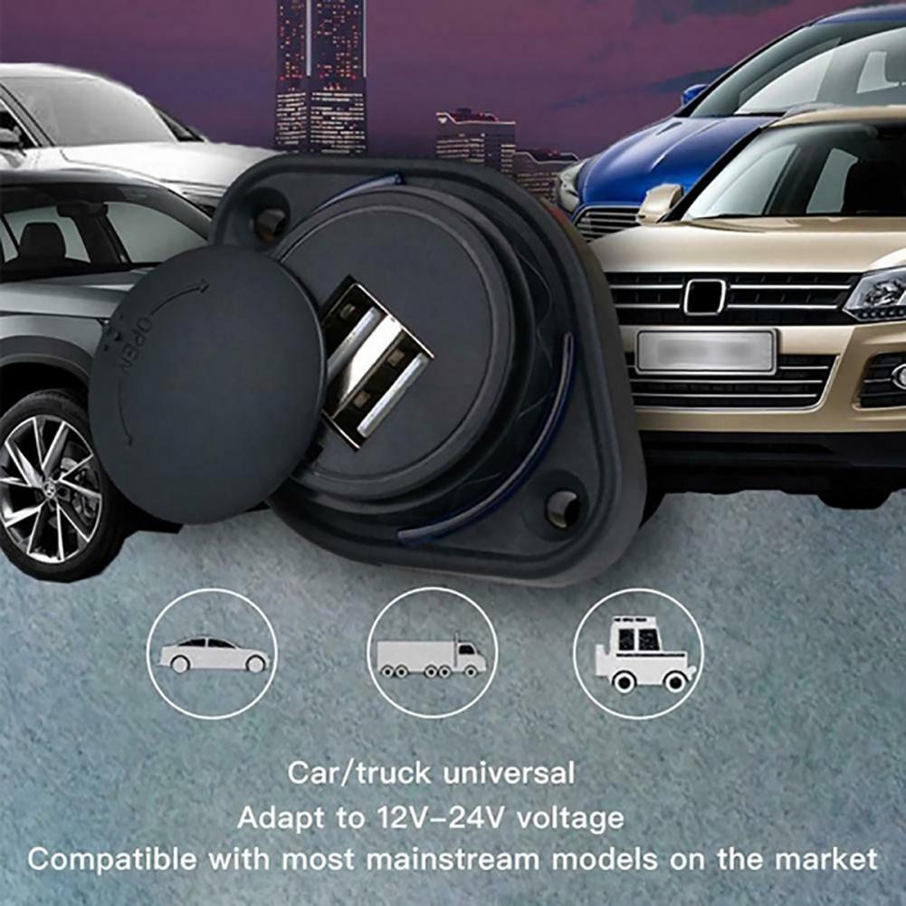 3.1A 12-24V Slide Lid Phone Car Bus Boat Dual USB ... – Vicedeal