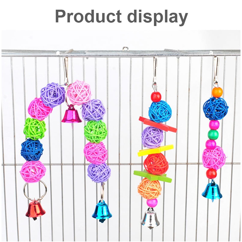 Parrot Rattan Toys Bird Supplies Hanging Cage Bird... – Vicedeal