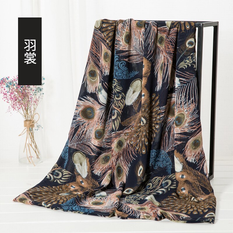 150 cm * 50 cm veer bloem print Chiffon Stof mode ... – Vicedeal