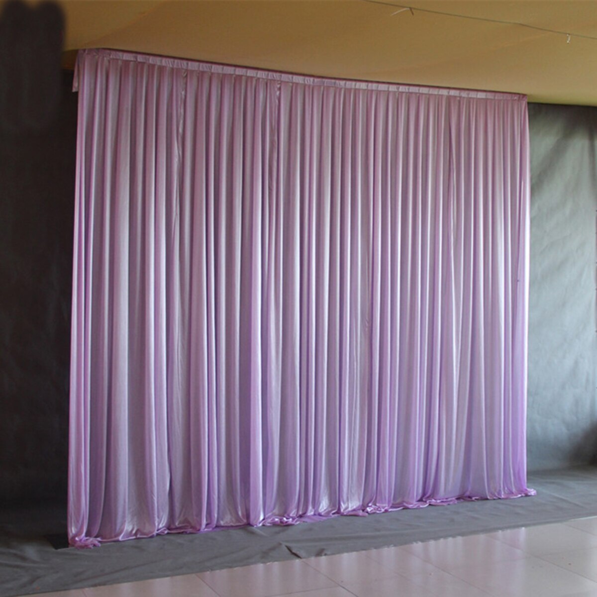 Silk Sheer Drapes Panels Hanging Curtains Party Ba... – Grandado