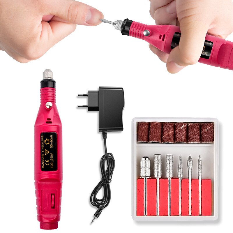Electric Drill Nail File Acrylic Art File Manicure... – Grandado