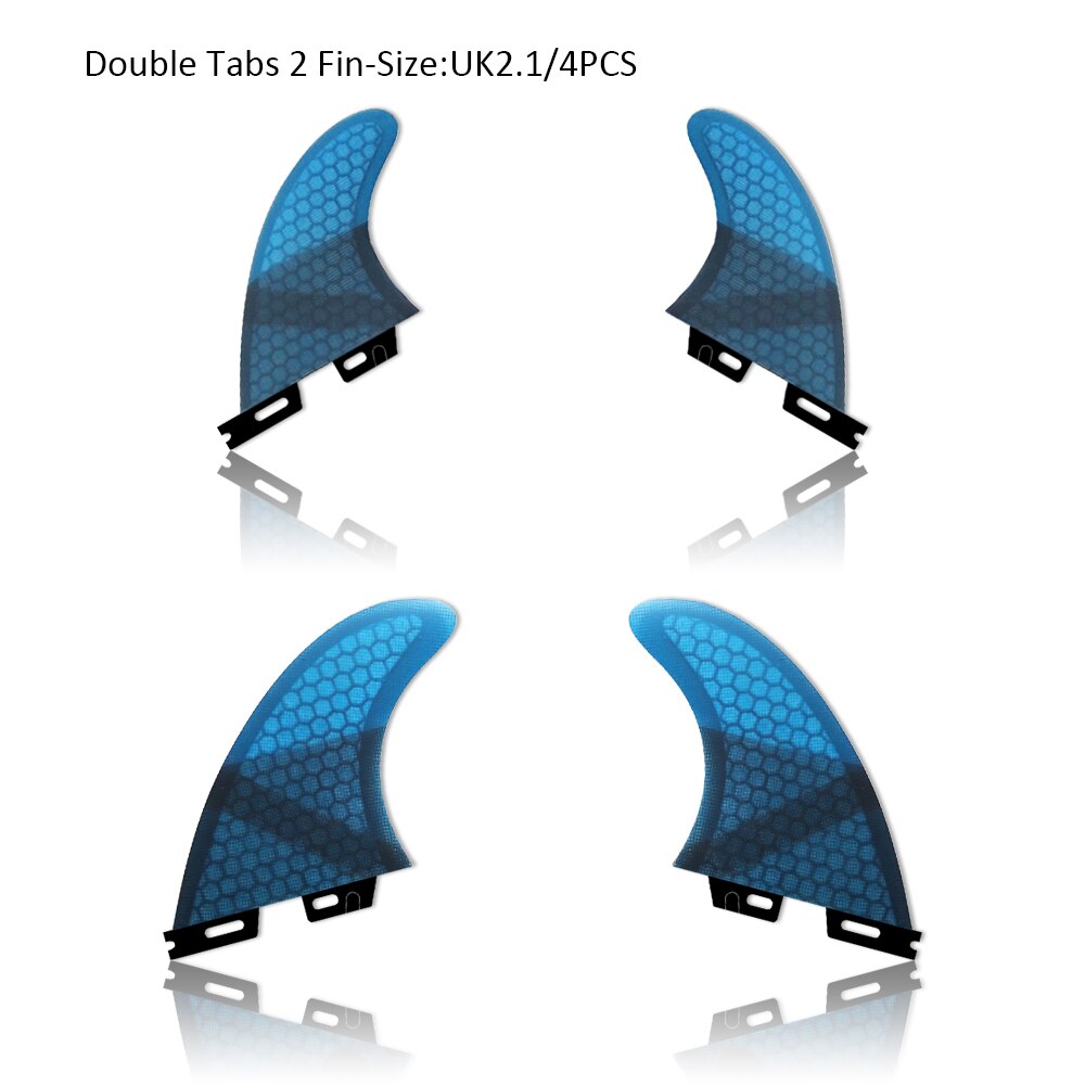 Double Tabs 2 Surfboard fins Honeycomb fiberglass ... – Grandado