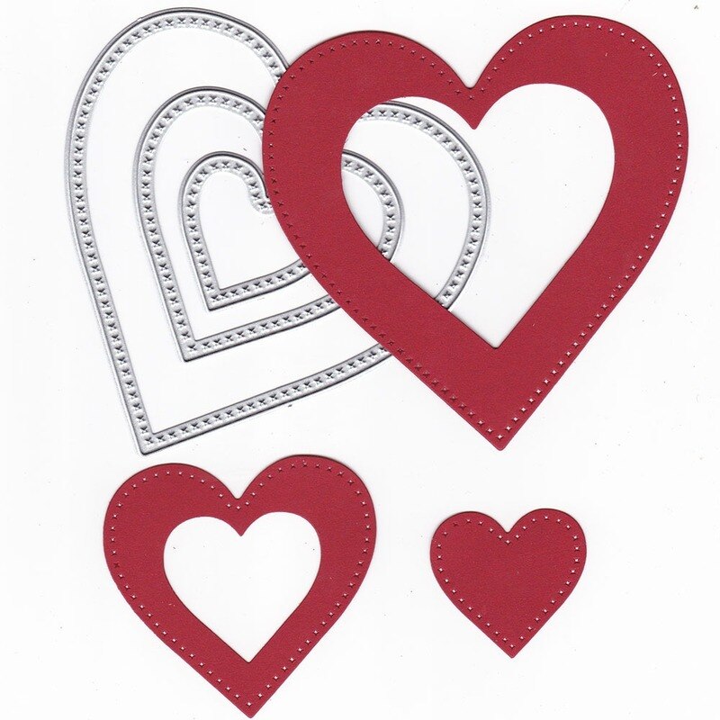 Delicate Heart Layering Embossing Metal Cutting Di... – Grandado
