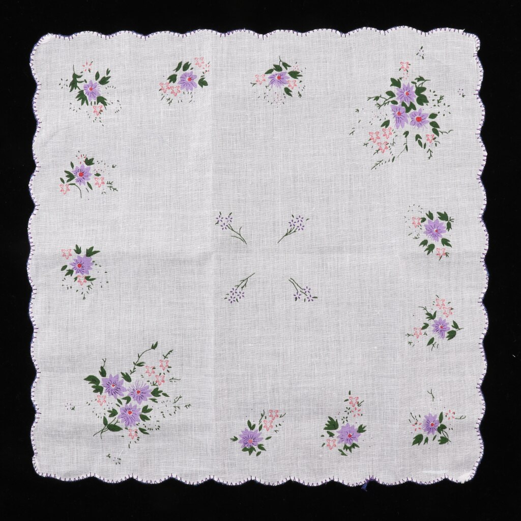 3 Pack Flower Embroidered Handkerchief Women 100% ... – Grandado