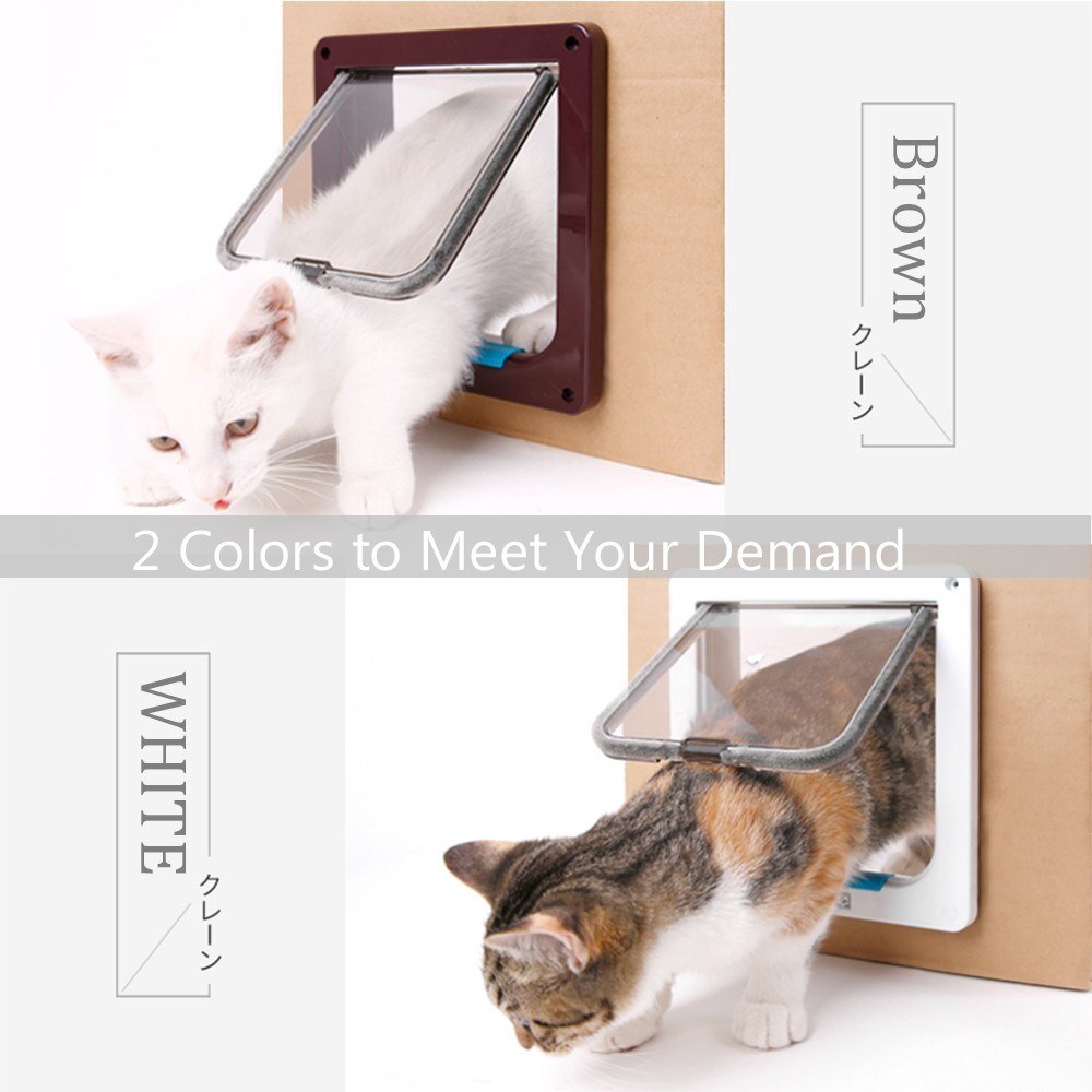 Cat Door Pet Entry Safe Ferromagnetic Pet Flap Doo... – Grandado
