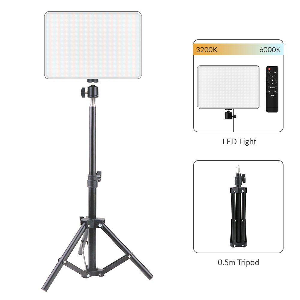 Led Video Licht Met Professionele Statief Afstands... – Vicedeal