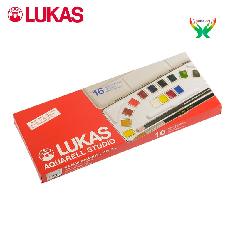 Lukas solid watercolor paint set, 12 color solid p... – Grandado