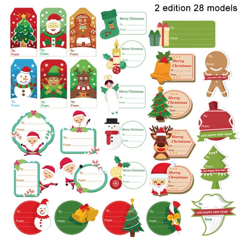 Christmas Tag Stickers in party Diy Decoratie Stic... – Vicedeal