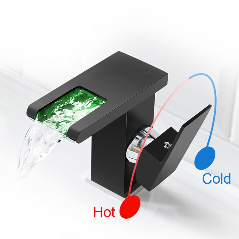 LED RGB Color Change Waterfall Bathroom Basin Fauc... – Grandado