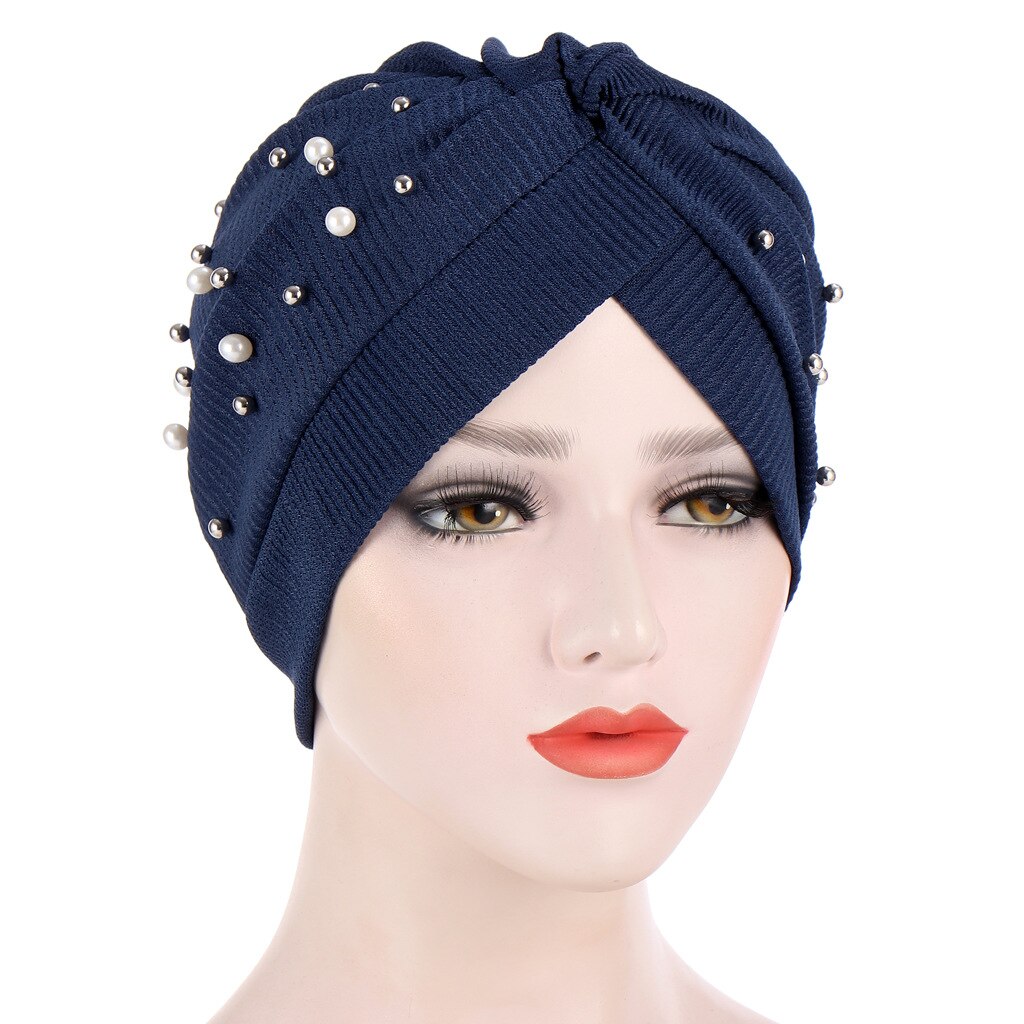Women Stretch Turban Caps India Hat Female Head Wr... – Grandado