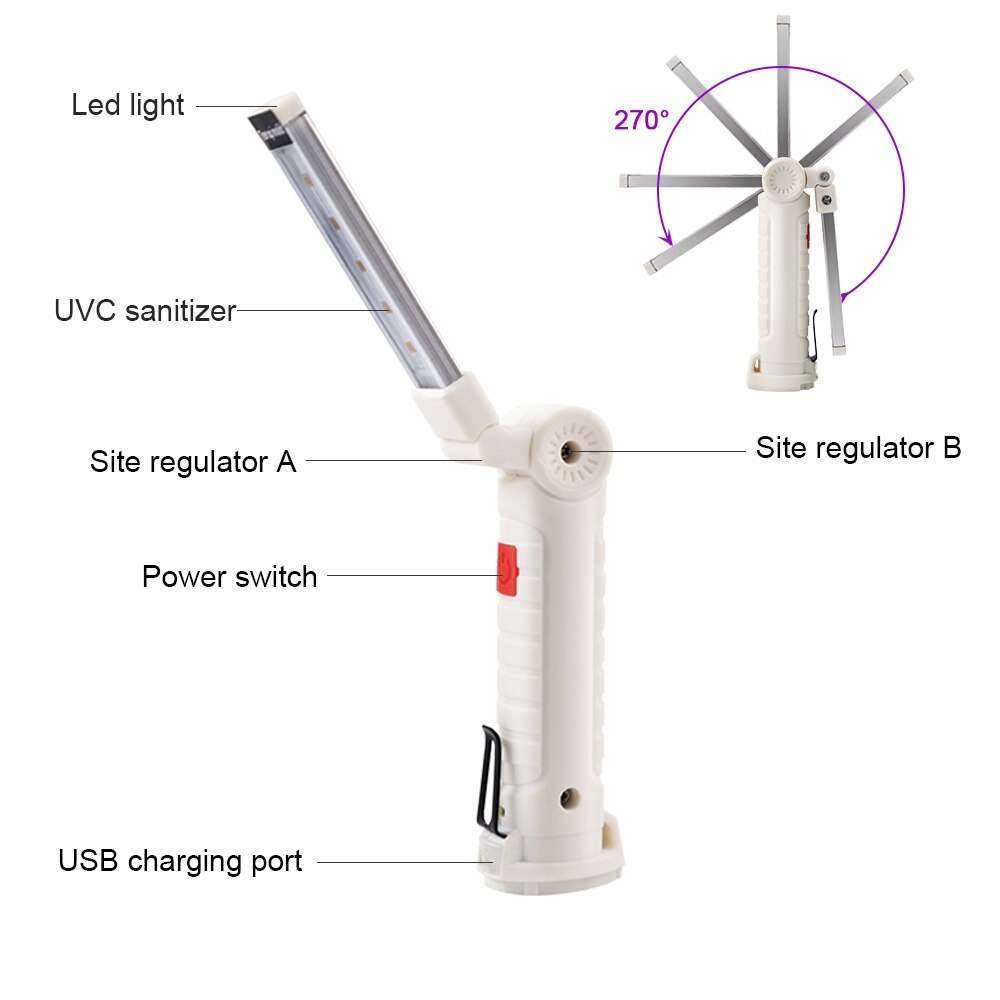 Ultraviolet Germicidal Lamp Foldable UVC Lamps 240... – Grandado