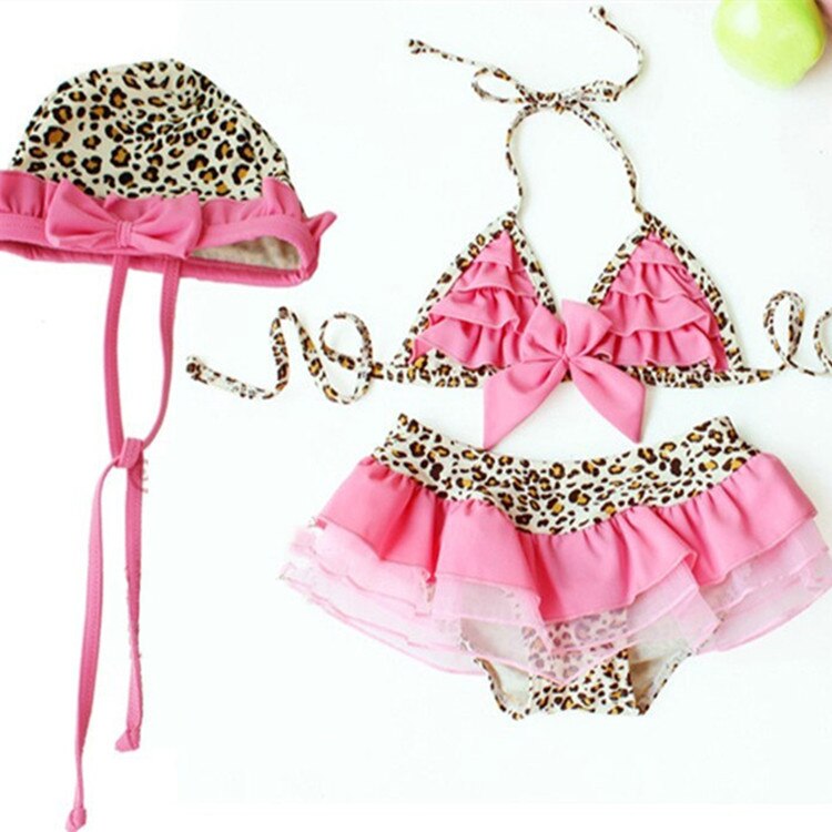 Children's Swimsuit Infant Girls Leopard Pattern B... – Grandado