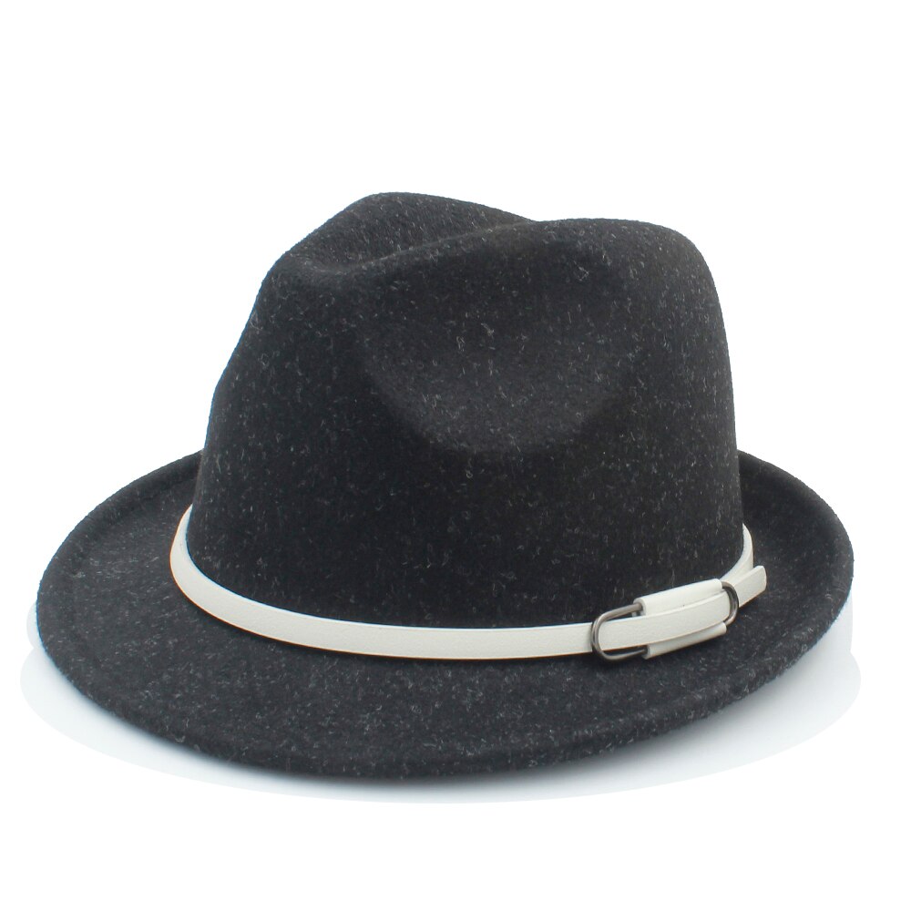 Women Men Wool Fedora Hat Winter Autumn Lady Trilb... – Grandado